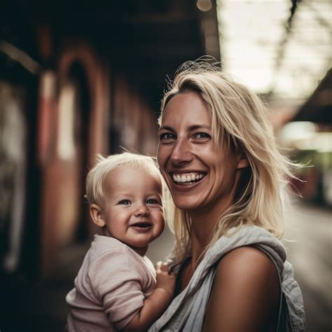 Retrato Familiar De Madre E Hijo Foto Premium