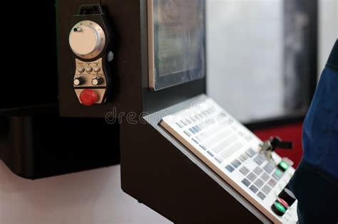 CNC Control Panel With Handheld Remote Controller Stock Photo Image Of Manufacturing Console
