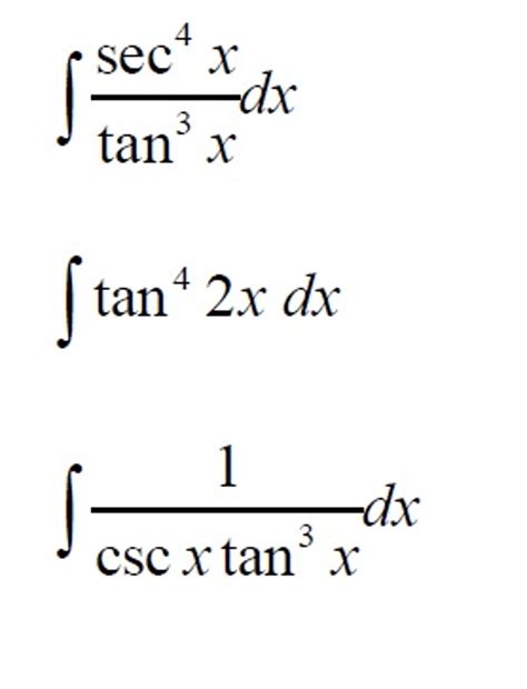 Solved Integral Sec X Tan X Dx Integral Tan X Dx Chegg