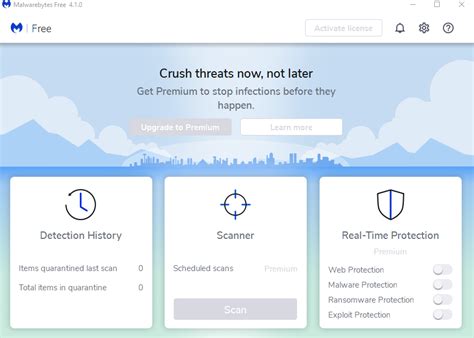 why are all buttons grayed out now in free version r malwarebytes