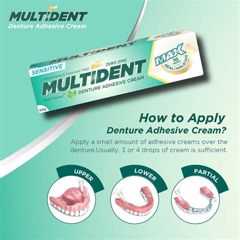 Multident Advanced Denture Adhesive Cream 60g Shopee Malaysia