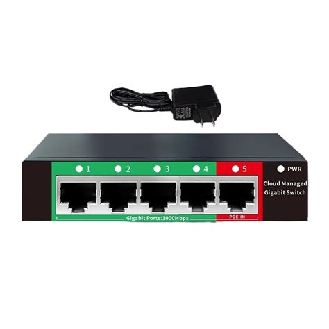 Gigabit Ethernet Switch 4 Port Network Switch 48v Poe In Network Extender Desktop1000mbps Sfp