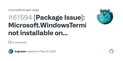 [package issue] microsoft windowsterminal not installable on windows10 and error msg is