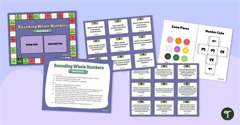 Rounding Numbers Game Whole Numbers Teach Starter