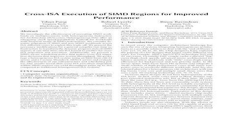 pdf cross isa execution of simd regions for improved …cross isa