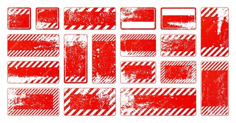 Красные предупреждающие знаки с диагональными линиями старое внимание опасность или