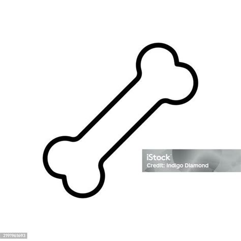Bone 편집 가능한 획이 있는 선 아이콘입니다 간단한 윤곽선 아이콘입니다 해부학 기호 벡터 일러스트 레이 션 강아지 뼈다귀에 대한 스톡 벡터 아트 및 기타 이미지 Istock