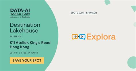 Dora Tse On Linkedin Explora X Databricks Has A Booth In Databricks Data Ai World Tour Event…