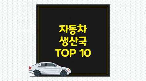2022년 세계 자동차 생산국 Top 10 한국 몇 위