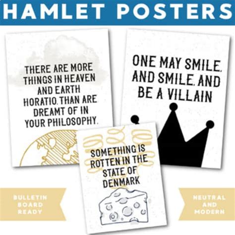 Hamlet Bulletin Board Borders And Posters Shakespeare Posters Classroom Decor