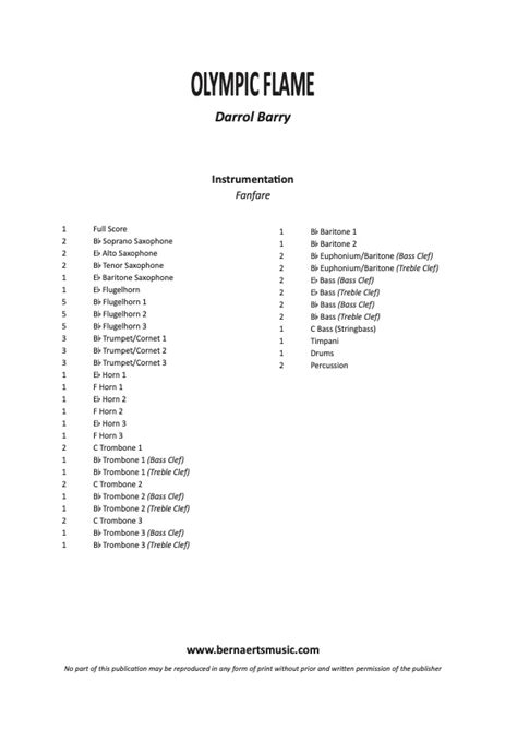 Olympic Flame Bernaerts Music Bv