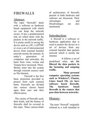 Firewalls DOC