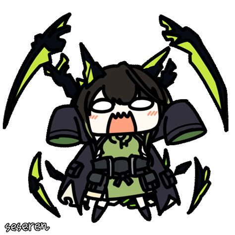 Seseren Mon3tr Arknights Arknights Animated Animated  Lowres 1girl Ahoge Artist