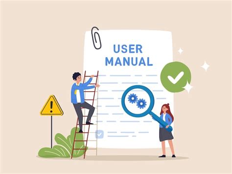 Premium Vector User Information Concept Customer Guide Technical Document People Read User
