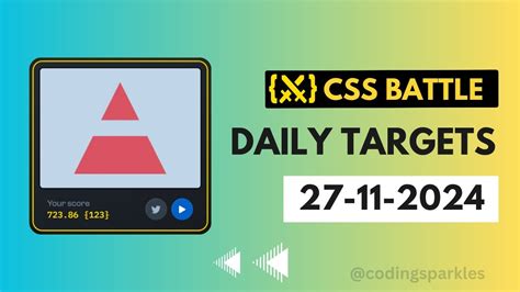 Css Battle Daily Targets Solution November 27 2024 Html Css Cssbattle Youtube