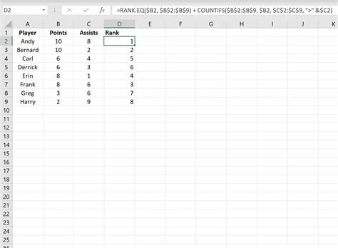 How To Rank Items By Multiple Criteria In Excel