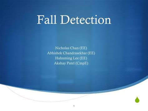 PPT Fall Detection PowerPoint Presentation Free Download ID 6756116