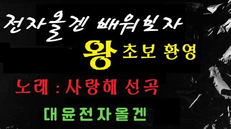 전자올겐 배우기 ㅡ 왕초보환영 사랑해선곡 대윤전자올겐 연주 Youtube