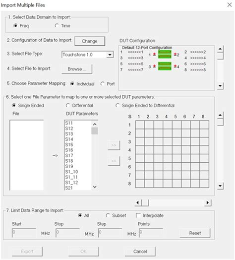 Building A 12 Port S Parameter File From 4 Port S Parameter File