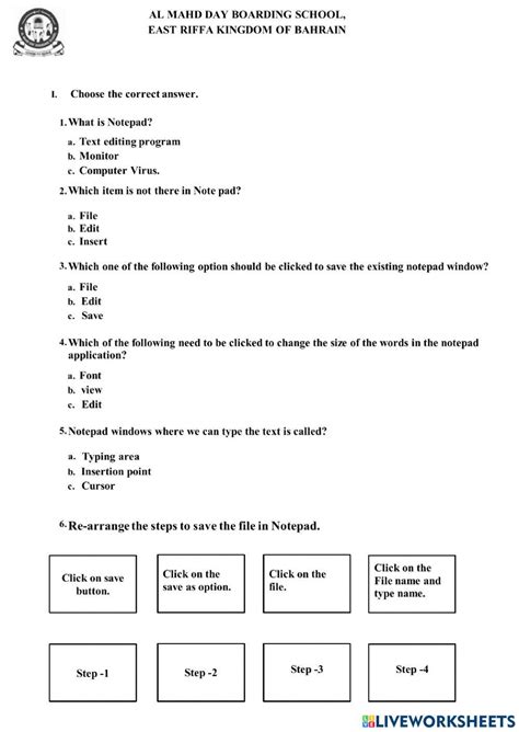Notepad Worksheet For Grade 1 At Allison Aguayo Blog