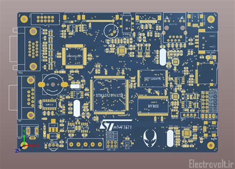 دانلود Pcb و شماتیک و پروژه آلتیوم برد توسعه Stm32f767 الکترو ولت