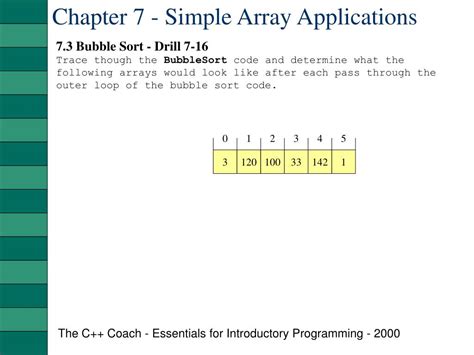 ppt chapter 7 simple array applications powerpoint presentation