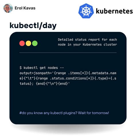 kubectl command of the day health of kubernetes clusters erol kavas posted on the topic