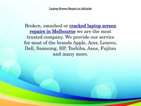 Ppt Melbourne Laptop Screen Repair Powerpoint Presentation Free