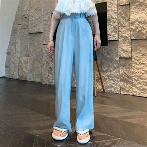 당일🚀 Made💙기장선택 후들후들~ 고퀄 썸머 쿨 슬랙스 팬츠 투 핀턱 밴딩 일자 하이웨스트 빅 포켓 롱 와이드슬랙스 여름 바지 자체제작 3기장 숏 기본 롱 7col 에이블리