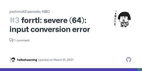 Forrtl Severe 64 Input Conversion Error · Issue 3 · Jrschmidt2periodic Nbo · Github