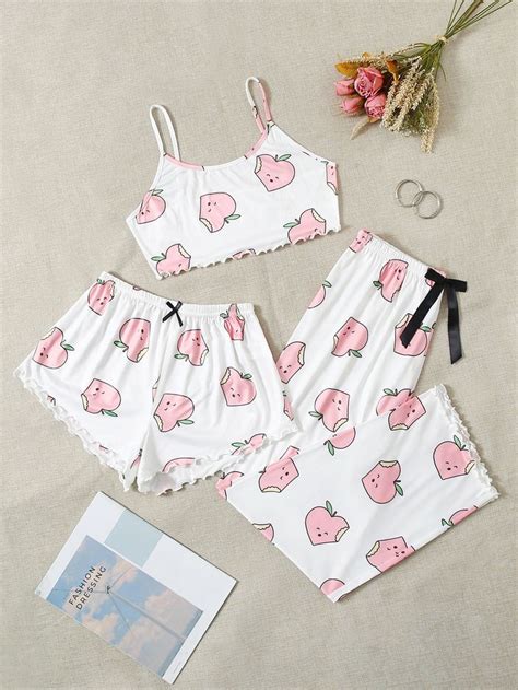 Cute Cartoon Graphic Pj Set