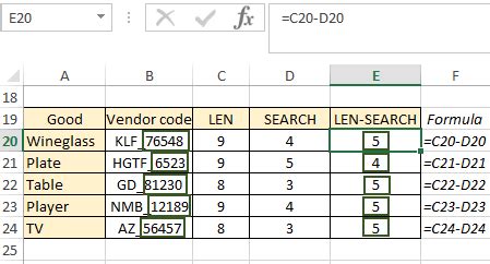 Examples Of Using The SEARCH Function Download In Excel