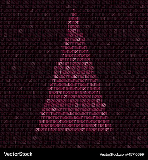 Digital Christmas Tree With Binary Code Royalty Free Vector