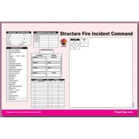 Dms 05564 Structure Fire Incident Command Worksheet Pad