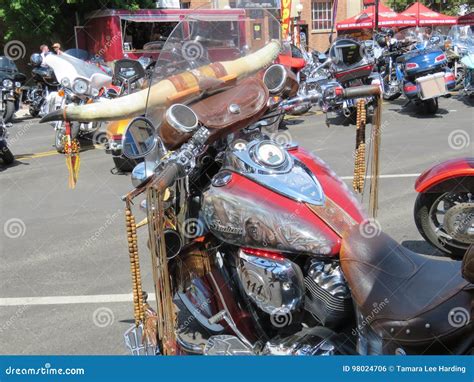 Indian Motorcycle Details At Sturgis Sd Motorcycle Rally Editorial