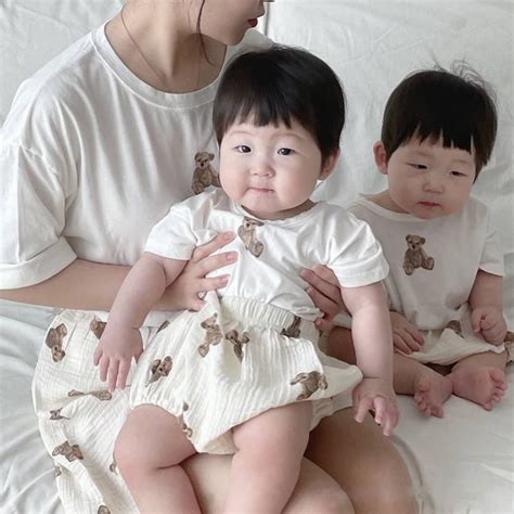 엄마와 딸 가족 매칭 옷 엄마와 나 만화 곰 티셔츠 아기 반팔 의류 세트 반바지 가족 맞춤 의상 Aliexpress