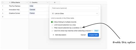 Limiting Dropdown Choices In Airtable Based On Other Fields