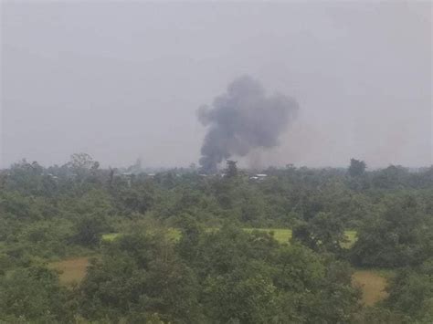 Dvb တန့်ဆည်မြို့နယ် ကာပေါင်းကျကျေးရွာရှိနေအိမ်များကို စစ်တပ်က ထပ်မံမီးရှို့