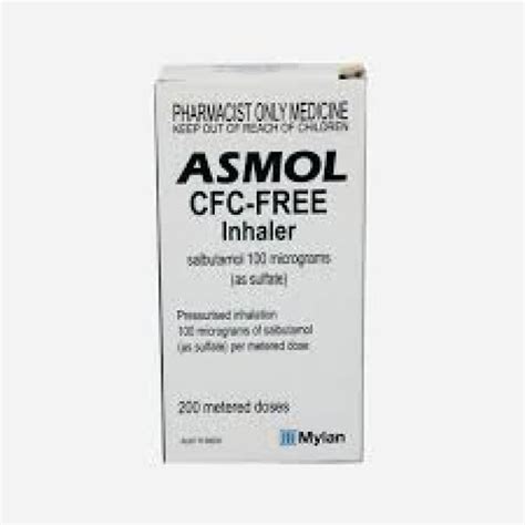 Buy Asmol Cfc Free Inhaler With Dose Counter 100mcg 200 Dose S3 Online