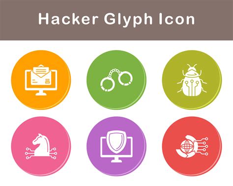 Hacker Vector Icon Set 21506547 Vector Art At Vecteezy
