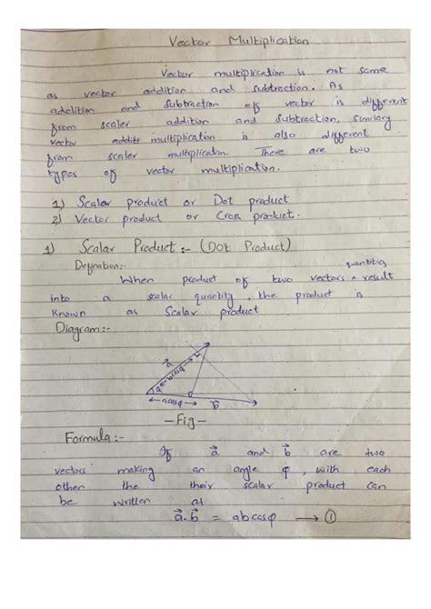 SOLUTION Scalar Product Or Dot Product Explanation With Examples And Full Derivation Studypool