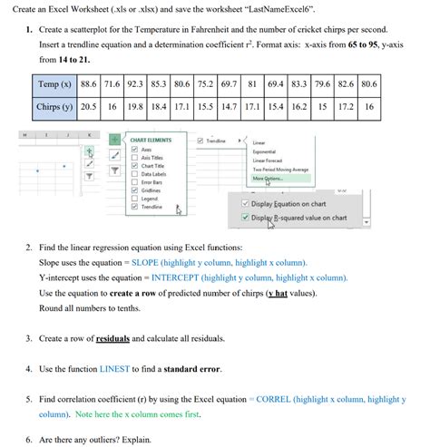 Solved Create An Excel Worksheet Xls Or Xlsx And Save