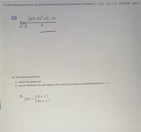 Solved For The Following Exercises The Given Limit