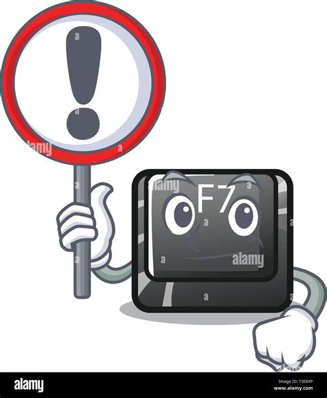 With Sign F7 Button Installed On Cartoon Keyboard Stock Vector Image Art Alamy