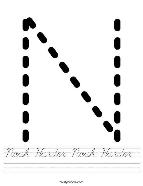 Noah Harder Noah Harder Worksheet Cursive Cursive Worksheets Letter N Worksheet
