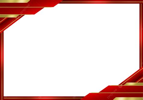 Elegant Red Gold Border For Certificate Frame Design Borders