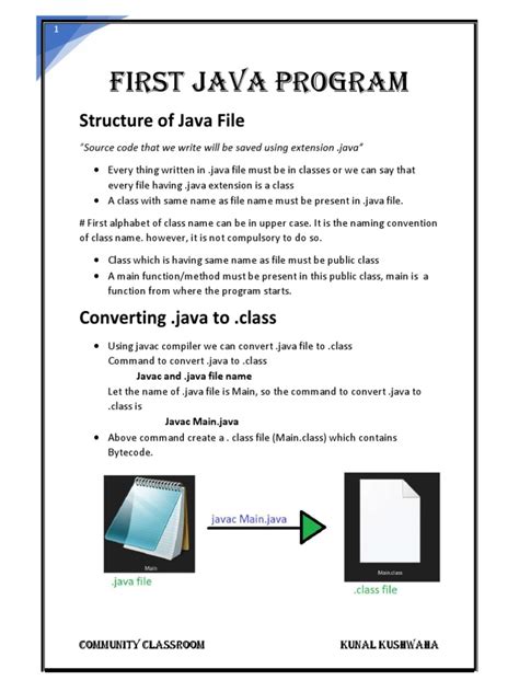 First Java Program Notes Pdf Java Programming Language Boolean