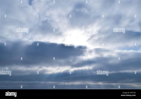 Sunlight Filtering Through The Clouds Natural Visual Effects Stock Photo Alamy