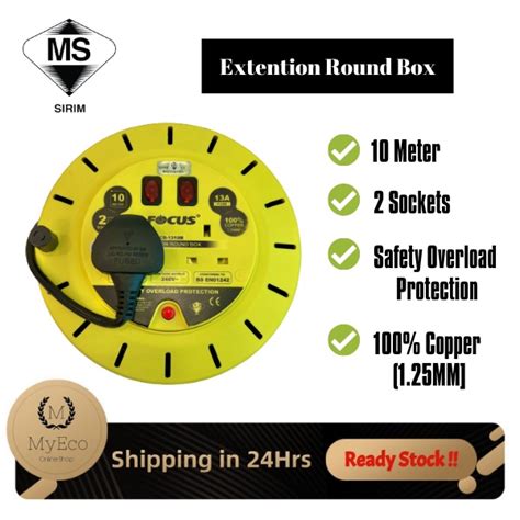 Heavy Duty 2 Gang 3120 Watt Sirim Extention Box Round Extention Plug Extention Socket Extention