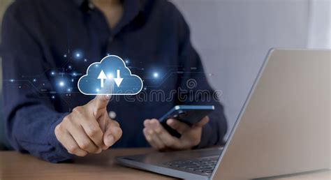 Cloud Computing Shown In Hand Cloud Technology Data Storage Data Transfer Network And Internet